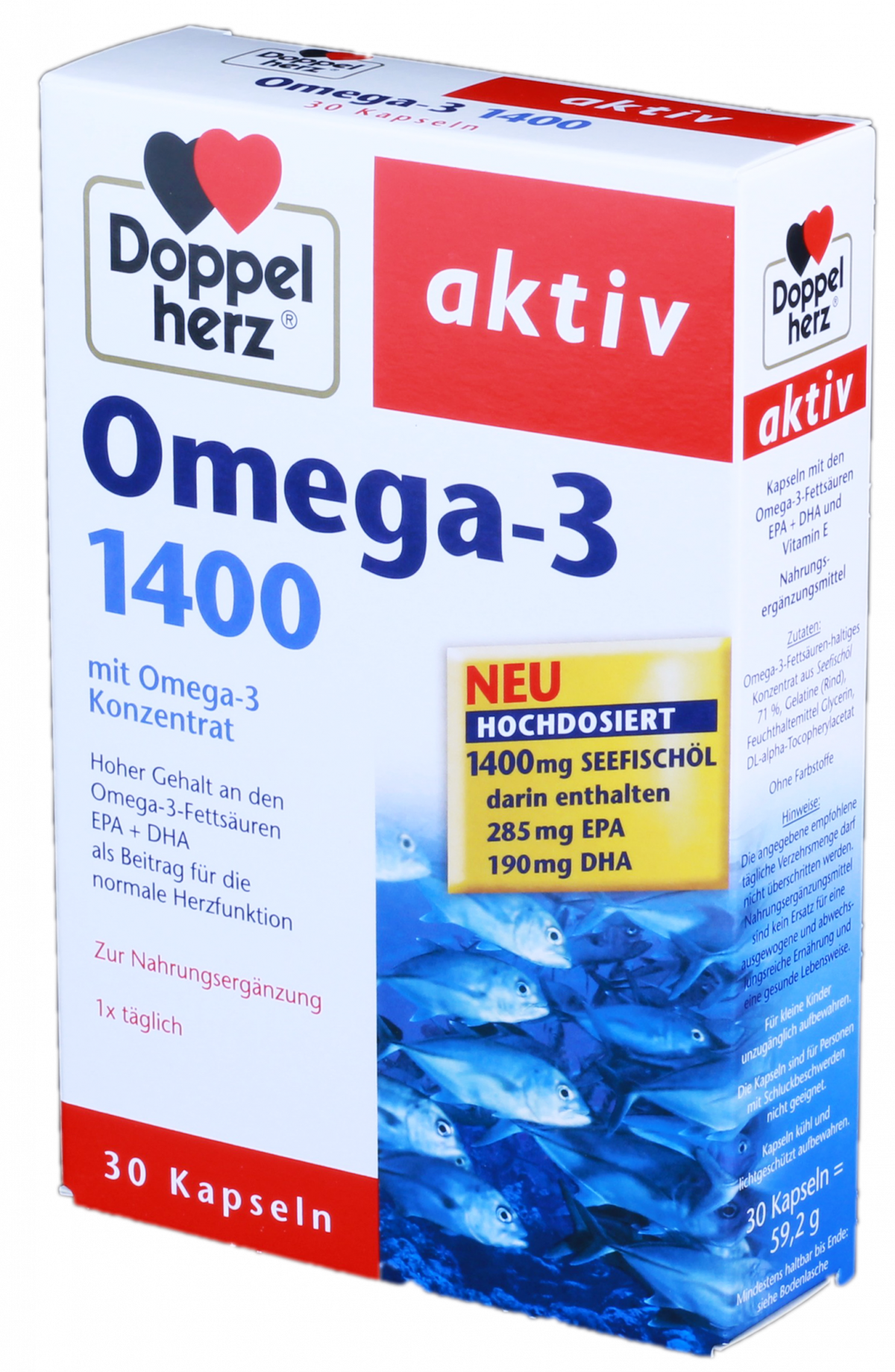 DOPPELHERZ Activ Omega-3 1400 mg tabletes, 30 gab. - Piegāde visā ...