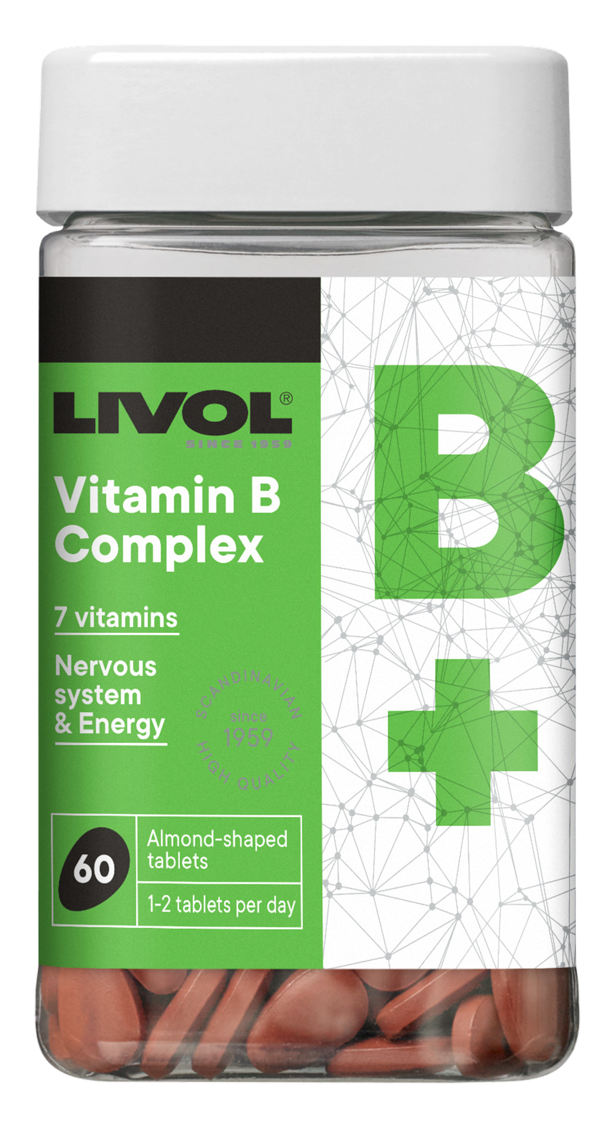 LIVOL Extra B Vitamīnu Komplekss tabletes, 60 gab. - Piegāde visā ...